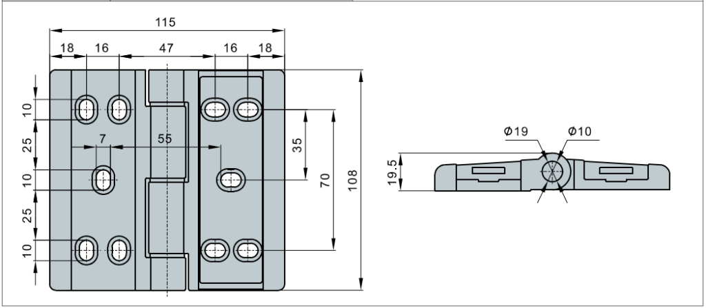 10 Type Of Gate Heavy Duty Hinges For Environmental Test Equipment