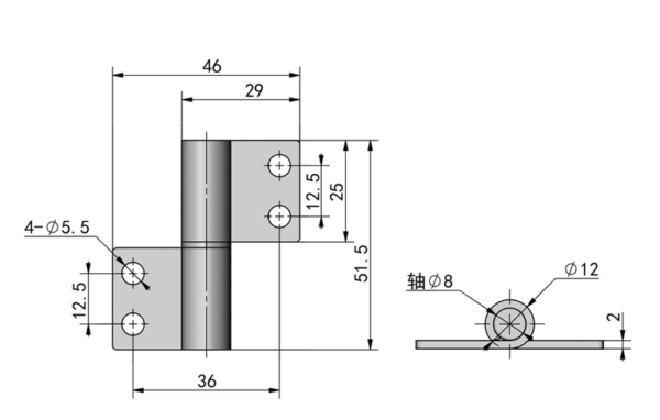 Detachable hinges for sheet metal shells ML2-332 - China industrial ...