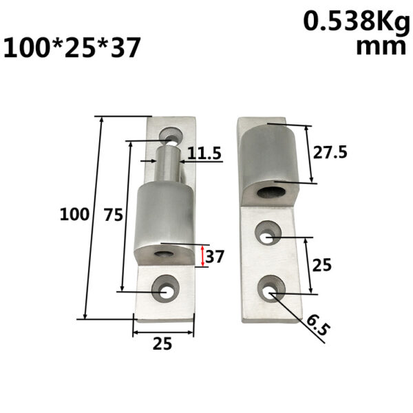 Heavy-duty removable pin hinges for industrial ovens ML2-WJ102-1