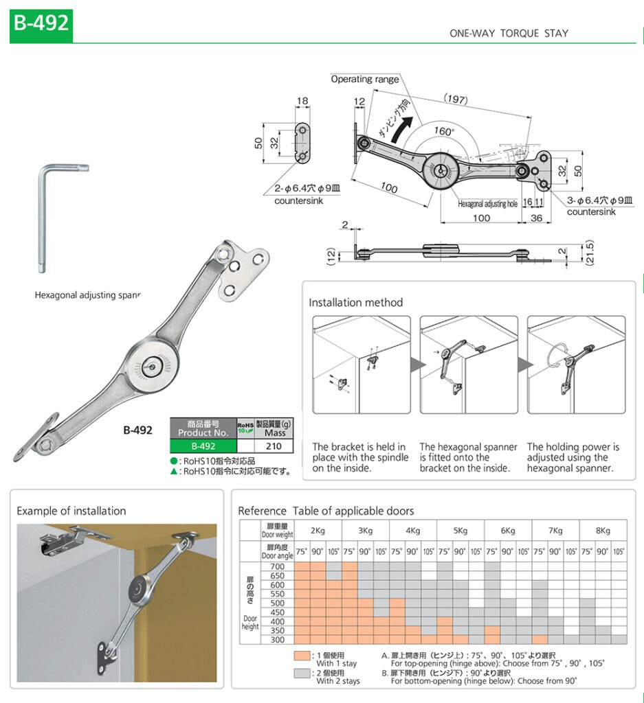 One-Way Torque Stay for Precise Position Holding B-492 - China ...