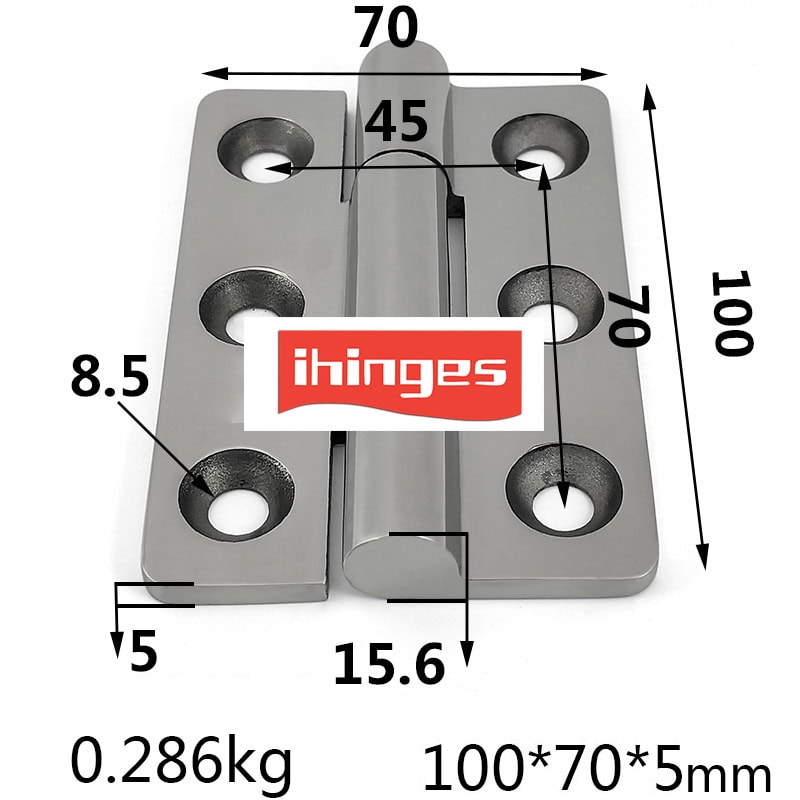 304 Stainless Steel Butt Hinge Mirror Polished Heavy Duty Flush Mount ...