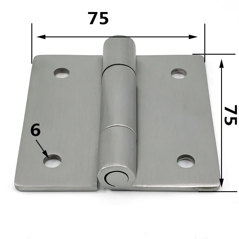 304 Stainless Steel Stamped Hinge 75×75×3mm with Welded Pin – ML2-JL402 ...